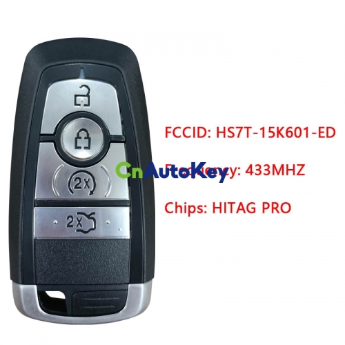 CN018093 ORIGINAL Key For Ford Frequency 433 MHz Transponder HITAG PRO ...