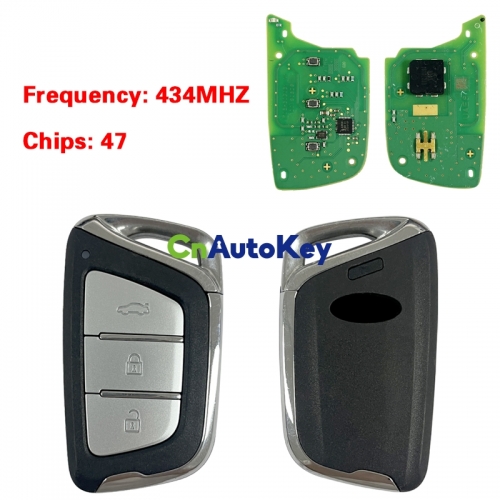 CN037004 For JAC Smart Remote Control Key 3 Buttons 434MHZ 47 Chip,For JAC