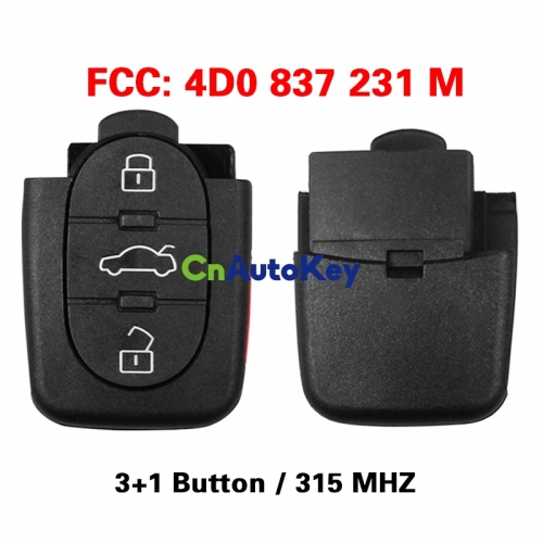 CN008006 Audi 3+1 Button 4D0 837 231 M 315MHZ For Europe South America