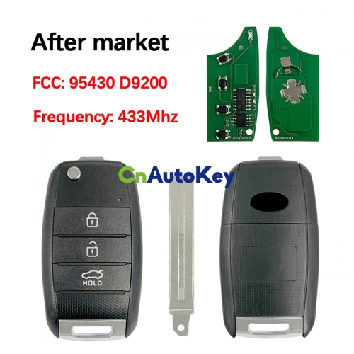 CN051035 ORIGINAL Flip Key for Kia Sportage 3Buttons 433 MHz 4D60 80 ...